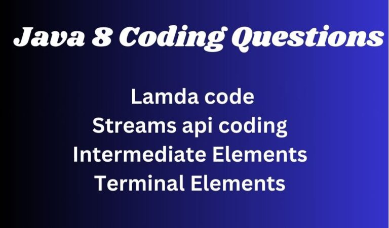 Java 8 - Insight Interview